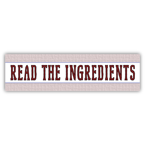 Read the Ingredients - Small Bumper Sticker | 409 - Root Concepts Read the Ingredients - Small Bumper Sticker | 409 - Root Concepts